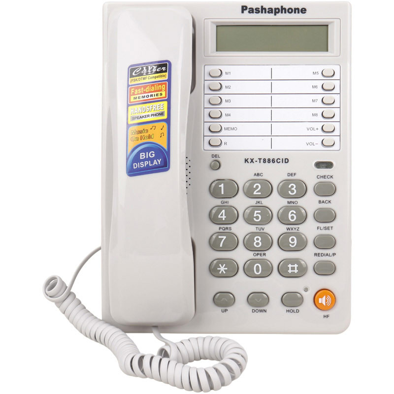 مشخصات، قیمت و خرید تلفن رومیزی Pashaphone KX-T886CID | تکنوسان