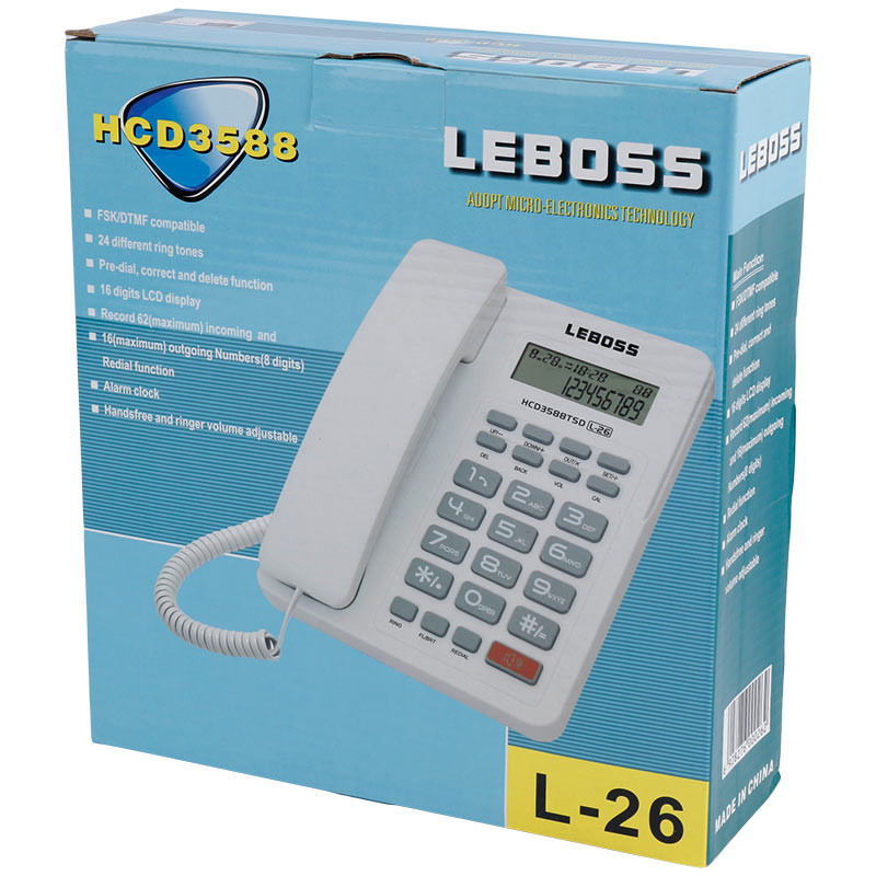 مشخصات و خرید تلفن رومیزی لیبوس Leboss HCD3588 L-26 | تکنوسان