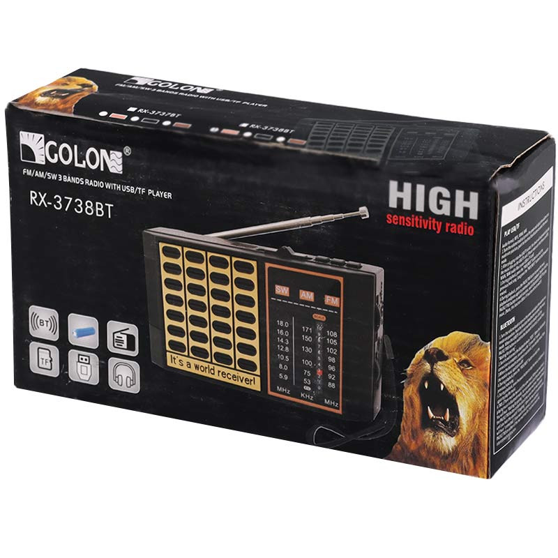 خرید رادیو اسپیکر بلوتوثی رم و فلش خور Golon RX-3738BT