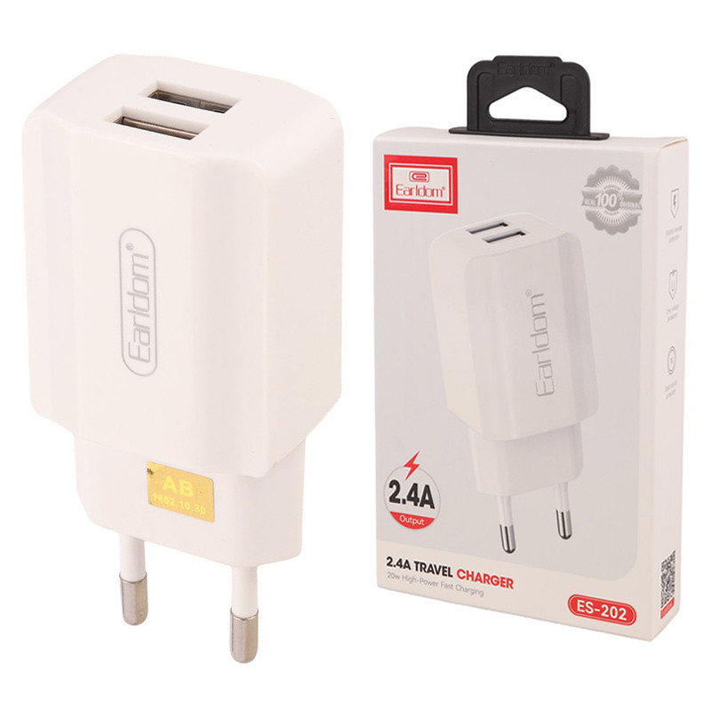 خرید کلگی فست شارژ Earldom ES-202 2Port 2.4A 12W | تکنوسان