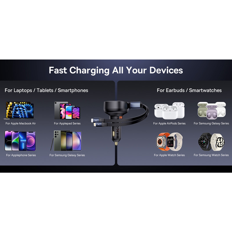 خرید شارژر فندکی فست شارژ Baseus CCTXP-UCL 60W | تکنوسان