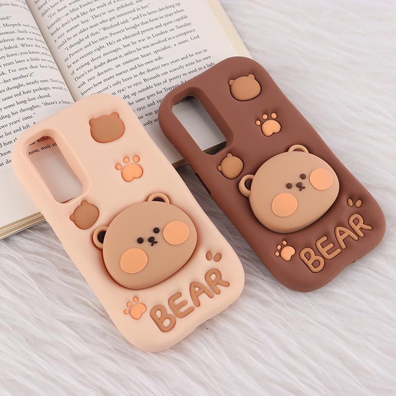 خرید قاب سیلیکونی سامسونگ Galaxy A15 پاپ سوکت دار طرح Bear
