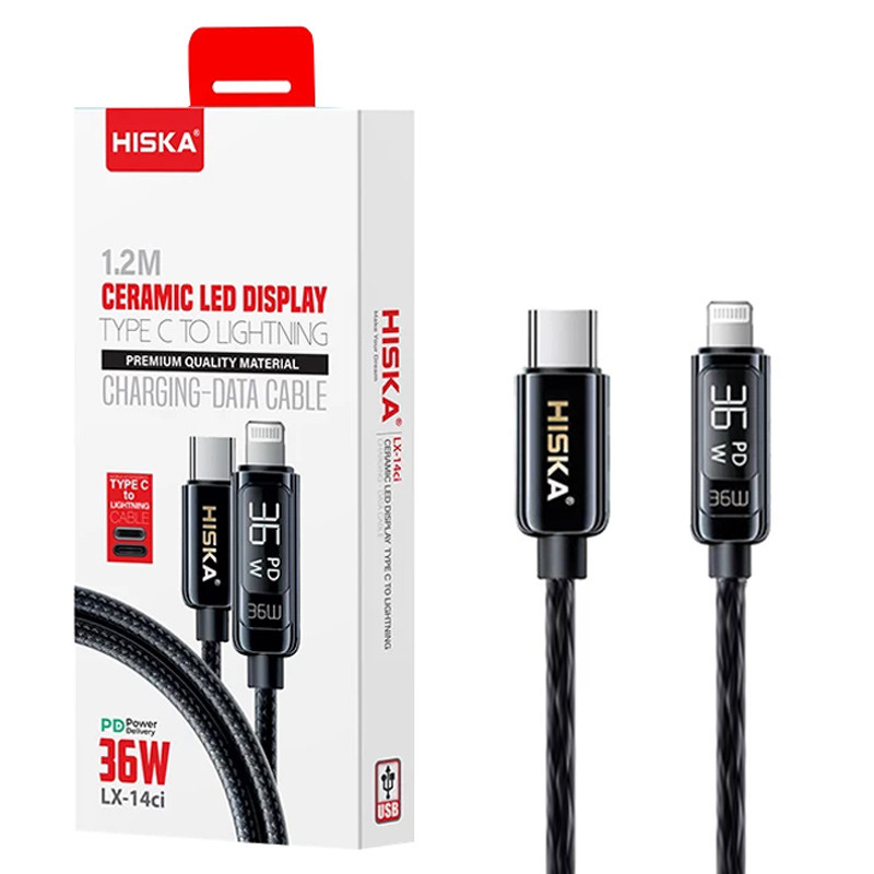 خرید کابل تبدیل Hiska LX-14CI Type-C To Lightning PD 36W