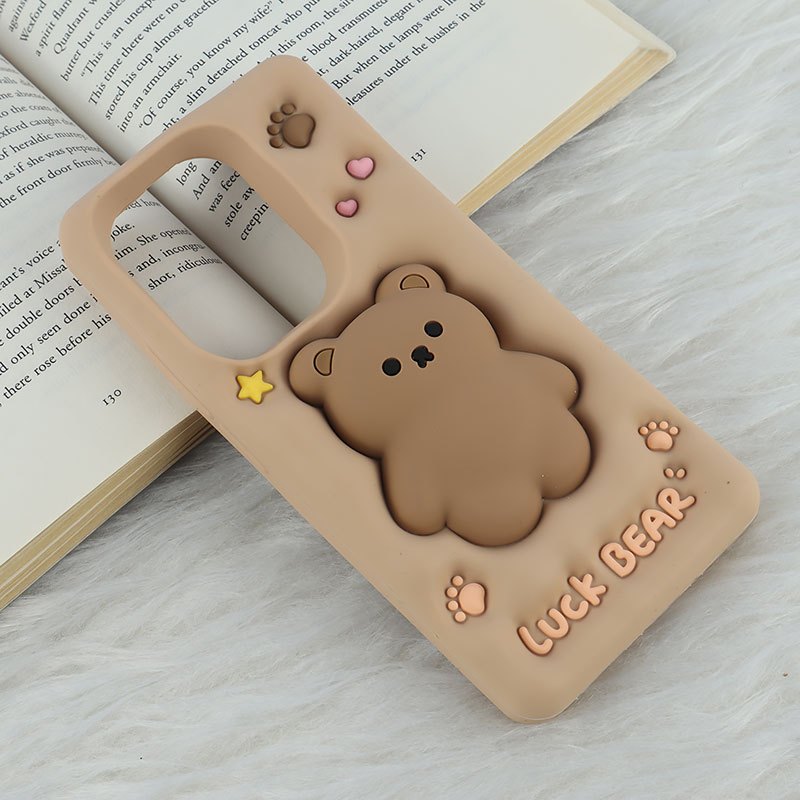 قاب سیلیکونی فیجت دار شیائومی Note 13 Pro 4G طرح Luck Bear