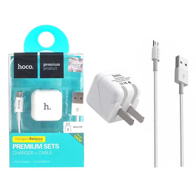 خرید شارژر دیواری هوکو مدل UH101 همراه با کابل microUSB | بهترین قیمت