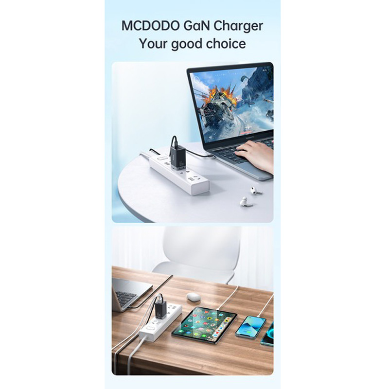 خرید کلگی فست شارژ Mcdodo CH-153 3Port 5A QC4.0 PD 65W | تکنوسان