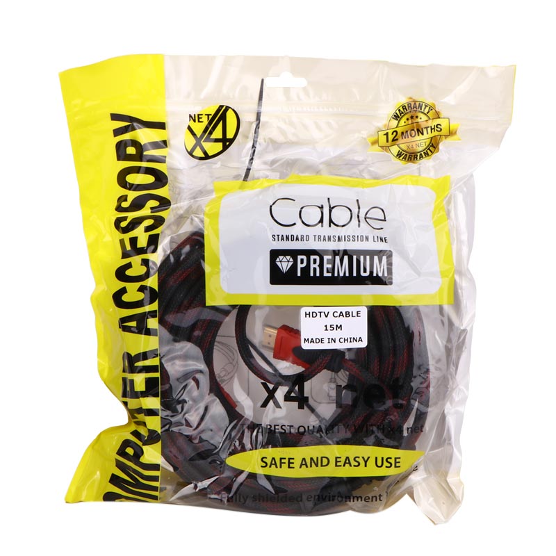 خرید کابل X4 Net HDMI 15m پوست ماری | تکنوسان